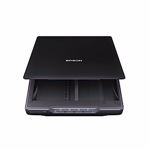 Epson Perfection V39 Color Photo & Document Scanner with Scan-To-Cloud & 4800 Optical Resolution, Black
