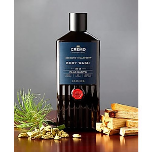 Cremo Rich-Lathering Palo Santo Body Wash for Men, Notes of Bright Cardamom, Dry Papyrus and Aromatic Palo Santo, 16 Fl Oz
