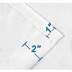 HIGHSEASON White Sheer Curtains 102 inches Long,Solid Rod Pocket Top Draperies for Living Room/Bedroom(White,Set of 2,52 x 102 Inch Length)