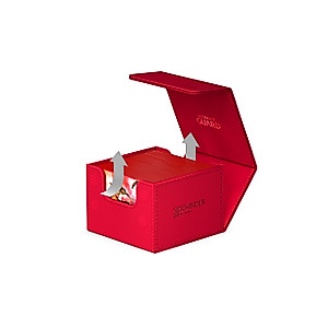 Ultimate Guard Sidewinder 133+, Deck Box for 133 Double-Sleeved TCG Cards, Red, Magnetic Closure & Microfiber Inner Lining for Secure Storage
