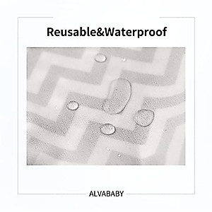 ALVABABY 2pcs Cloth Diaper Wet Dry Bags Waterproof Reusable with Two Zippered Pockets Travel Beach Pool Daycare Soiled Baby Items Yoga Gym Bag for Swimsuits or Wet Clothes L2933