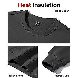 Boladeci Mens Sweatshirt Fleece Pullover Crewneck Sweatshirts No Hood Long Sleeve Shirts Black Sweatshirt Unisex Crewneck Winter Warm Fleece Shirt Men Tops Sweater Size S Small Sudaderas Para Hombre