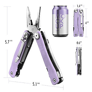 FantastiCAR Purple Utility knife Box cutter with Extra Blades and Multifunctional Pliers Set, Stainless Steel Body and Gift Packaging Box