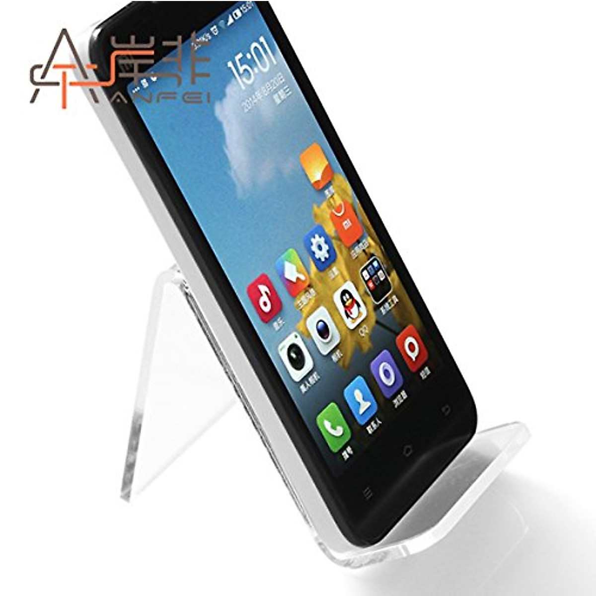 5 Pack Clear Show Rack Display Holder Mount Stand for Mobile Cell Phone iPhone Display Stands