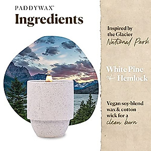 Paddywax National Parks Artisan Hand-Poured Scented Candle, 11-Ounce, Glacier - White Pine + Hemlock