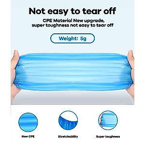 Shoe Covers Disposable -100 Pack（50 Pairs） Disposable Shoe & Boot Covers Waterproof Slip Resistant Shoe Booties, Durable Boot & Shoes Cover, One Size Fits All (CPE Plastic)