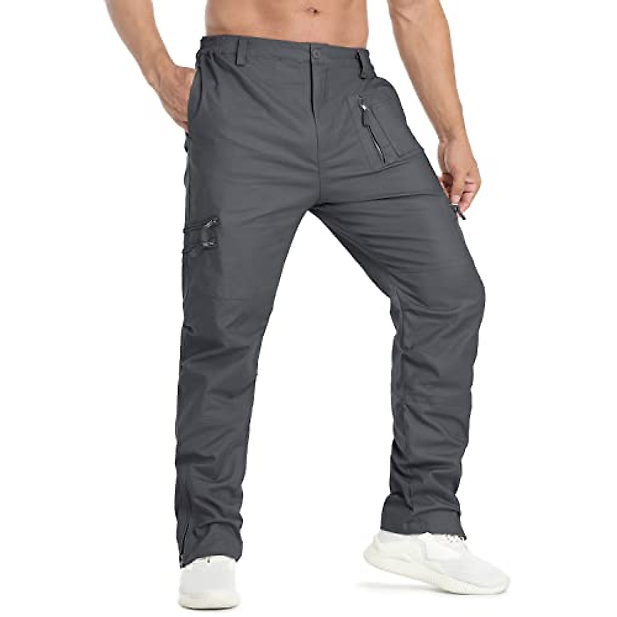 MAGCOMSEN Men's Cargo Work Pants Lightweight Tactical Military Pants BDU Pants Ripstop Army Pants Combat Hunting Pants Grey,34