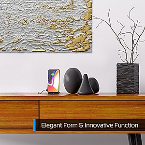 tzumi Multi-Angle Folding Desktop Wireless Charging Pad– Qi Fast Wireless Charger for iPhone X, iPhone 8 and 8+ and Android Qi Devices with Dual Coils. Charges w/USB Cable, AC Adapter Not Included.