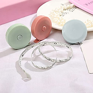 Tape Measure,3 Pack Soft Sewing Tape Measure for Body Measuring, 79 Inchs Mini Measurement Tape,Premium Retractable Fabric and Cloth Tape Measure, Handy (Pink/Green/Blue)