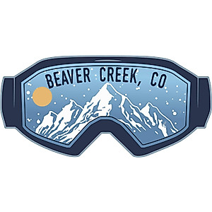 Beaver Creek Colorado Ski Adventures Souvenir 2 Inch Vinyl Decal Sticker Goggle Design