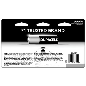 Duracell - CopperTop Alkaline Batteries with Duralock Power Preserve Technology, AAA, 16/Pk MN2400B16Z (DMi PK