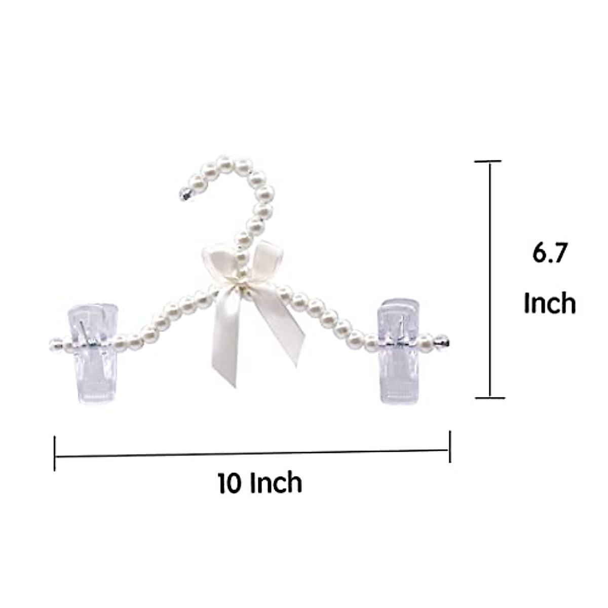 Aimeely 10" Pearl Adult Kids Pants Hangers Luxury Pack of 5 Non-Slip Metal Heavy Duty Party Daily Clothes Rack 1#