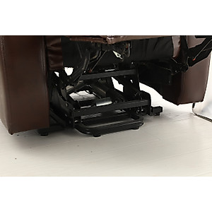 RISAR Double Motors Large Power Lift Recliner Chair with Massage and Heat for Elderly Assisted Standing Up, Breathable Leather, Easy to Assemble