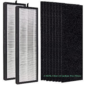 Eureka NEA120 True HEPA Filter, Compatible with Eureka Instant Clear NEA120 (NEA-F1/ NEA-C1) and Toshiba Smart WiFi (CAF-W36USW) Air Purifier, 2 pack