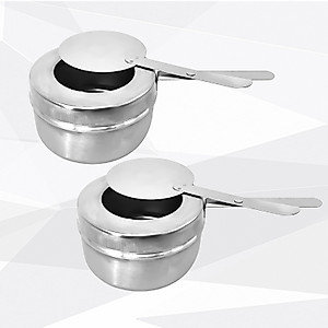 Jacgood Chafing Dish Buffet Set of 2, 8QT Rectangle Stainless Steel Food Warmer Kit with Lids Food Pans Bain Maries and Fuel Holders for Restaurant Catering Parties Weddings