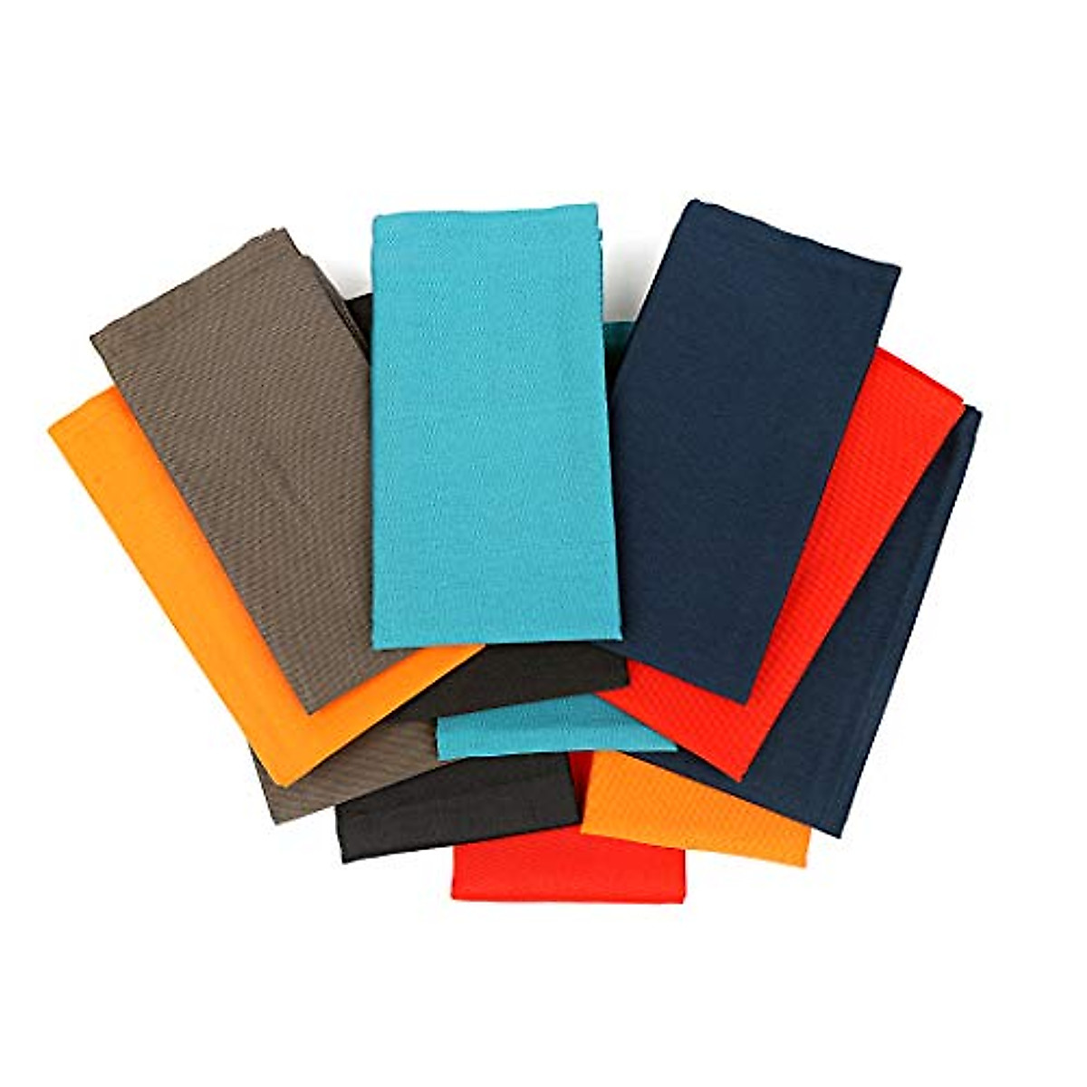 Ruvanti Cloth Napkins Set of 12, 18x18 Inches Napkins Cloth Washable, Soft, Durable, Absorbent, Cotton Blend. Table Dinner Napkins Cloth for Hotel, Lunch, Restaurant, Weddings, Parties - Multi Color