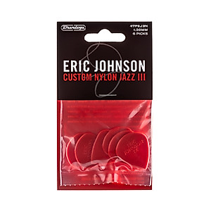 Dunlop 47PEJ3N Eric Johnson Classic Jazz III, Red, 1.38mm, 6/Player's Pack