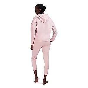 Rae Dunn Women's Matching Lounge Set with Pullover Long Sleeve Graphic Sweatshirt and Drawstring Sweatpants with Pockets 2 Piece, Pink Clay, Large