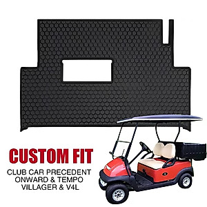 Matericuo Golf Cart Floor Liner Mat Full Coverage Custom Fit for 2 and 2+2 Club Car Models Precedent 2004-2024/Onward & Tempo (2017-2024)/Villager & V4L (2019-2024 Black
