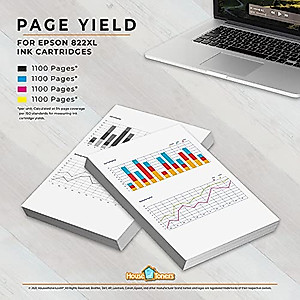 Houseoftoners Remanufactured Ink Cartridge Replacement for Epson 822 XL 822XL for Workforce Pro WF-3820 WF-4820 WF-4830 WF-4834 Printer (CMY, 3-Pack)