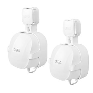 HOLACA Outlet Wall Mount Hanger for eero 6 Dual-Band mesh Wi-Fi 6 Router, Space Saving Holder, Easy Moved, Cord Management for eero 6 without Messy Wires and Screws (2 Pack)