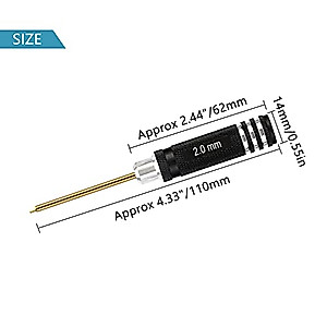 INJORA 7 PCS RC Hex Screw Driver Set, Small Allen Wrenches Sets 0.9, 1.27, 1.3, 1.5, 2.0, 2.5, 3.0mm Hexagon Screwdriver Wrenches, RC Car Repair Tool Kit for RC Model Car Boat Helicopter