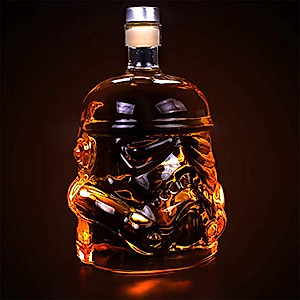 Whiskey Bottle Decanter Lead-free Glass Wine Bottle Glass Decanter with a Sealed Stopper-Whiskey Decanter Fit for Whiskey Bourbon Brandy Juice Etc.