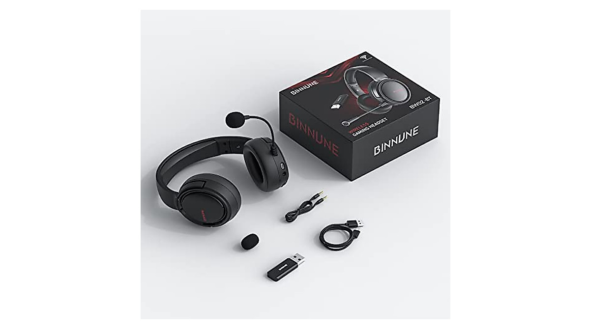 BINNUNE Wireless Gaming Headset - 40 Hours Playtime