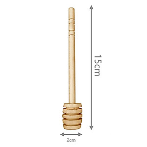 20 Pack 6inch Mini Wooden Honey Dipper Sticks Honey Dippers Jam Muddler Syrup Stirrer for Honey Jar Dispense Drizzle Honey Wedding Party