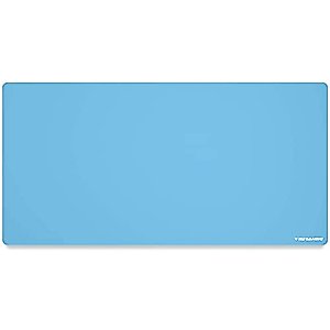 Tez Cables Gaming Oversized Extended Extra Large Blue Mousepad, 3XL (48" x 24" x 0.12"), Waterproof Non RGB Computer Gaming Pad with Anti Slip Rubber Base