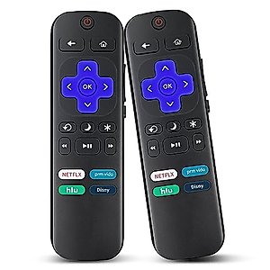 2Pcs New Remote Control Replaced for Roku TV, Compatible for TCL Roku,for Hisense Roku,for Onn Roku【Not for Roku Stick,Box and Players】