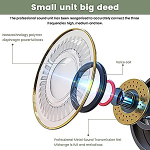 Earbuds Headphones in-Ear Mini Headsets with Mic,Noise Cancelling, IPX5 Waterproof, Single/Twin Mode,USB-C Quick Charge with Display for Sport & Gym