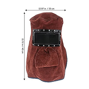 Welding Shield Cowhide Leather Welder Welding Helmet Welding Hood Auto- darkening Welding Helmet Welding Helmet Auto Darkening Lens Welding Helmet Accessories for Men