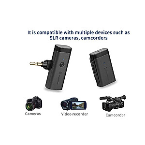 Sevenoak Camera Wireless Lavalier Microphone for iPhone, SKM-W1 Mini Wireless Lapel Microphone System for DSLR Camera/Smartphones, for Facebook Livestream, YouTube Video (3.5mm)