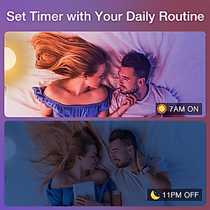 DAYBETTER 2 Pack Smart Light Bulbs, Smart Bulbs That Compatible with Alexa & Google Assistant, RGBCW Led Color Changing Light Bulbs, Dimmable A19 E26 Multicolor Led Light Bulbs, No Hub Required