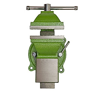 OEMTOOLS 24217 4-Inch Heavy Duty Bench Vise with 360-Degree Swivel Base, Table Vise or Bench Vise for Workshop and Woodworking, No-Hassle Permanent Mounting