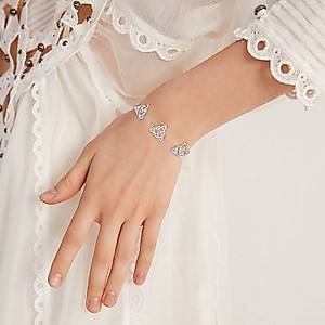 Palpitate Irish Bracelet Trinity Celtic Knot Bracelet 925 Sterling Silver Celtic Bracelets Irish jewelry Gifts for Women