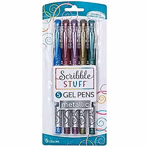 Mega Brand Writing Instruments - Scribble Stuff 5 Count Metallic Gel Pen