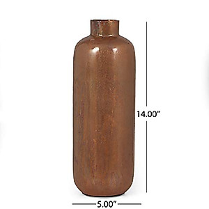 Christopher Knight Home Beckwith Decorative VASE, Burnt Copper