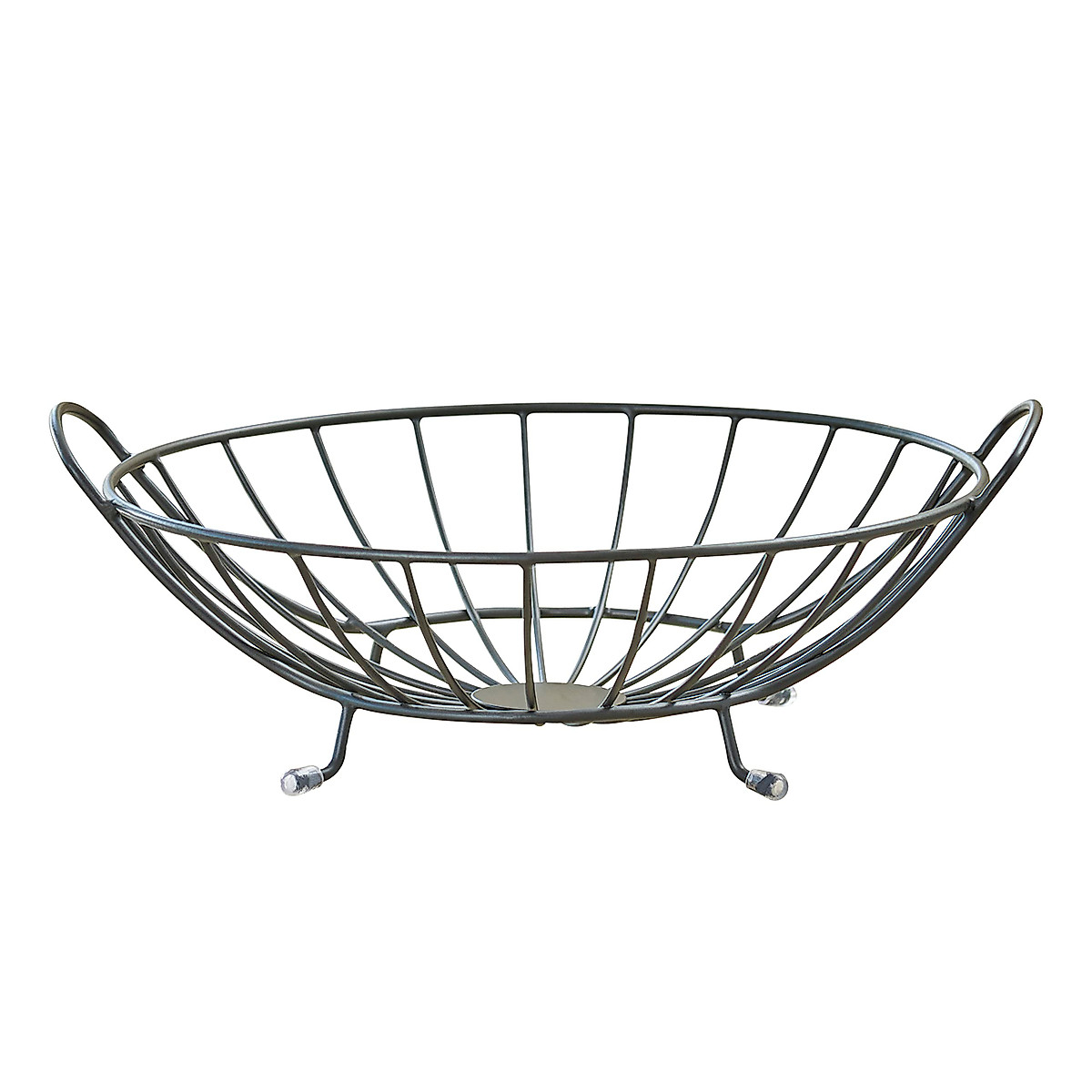 Spectrum Yumi Arched Fruit Bowl Server (Black) | Dining Table & Kitchen Counter Organizer, Modern Fruit Basket Stand | Yumi Collection