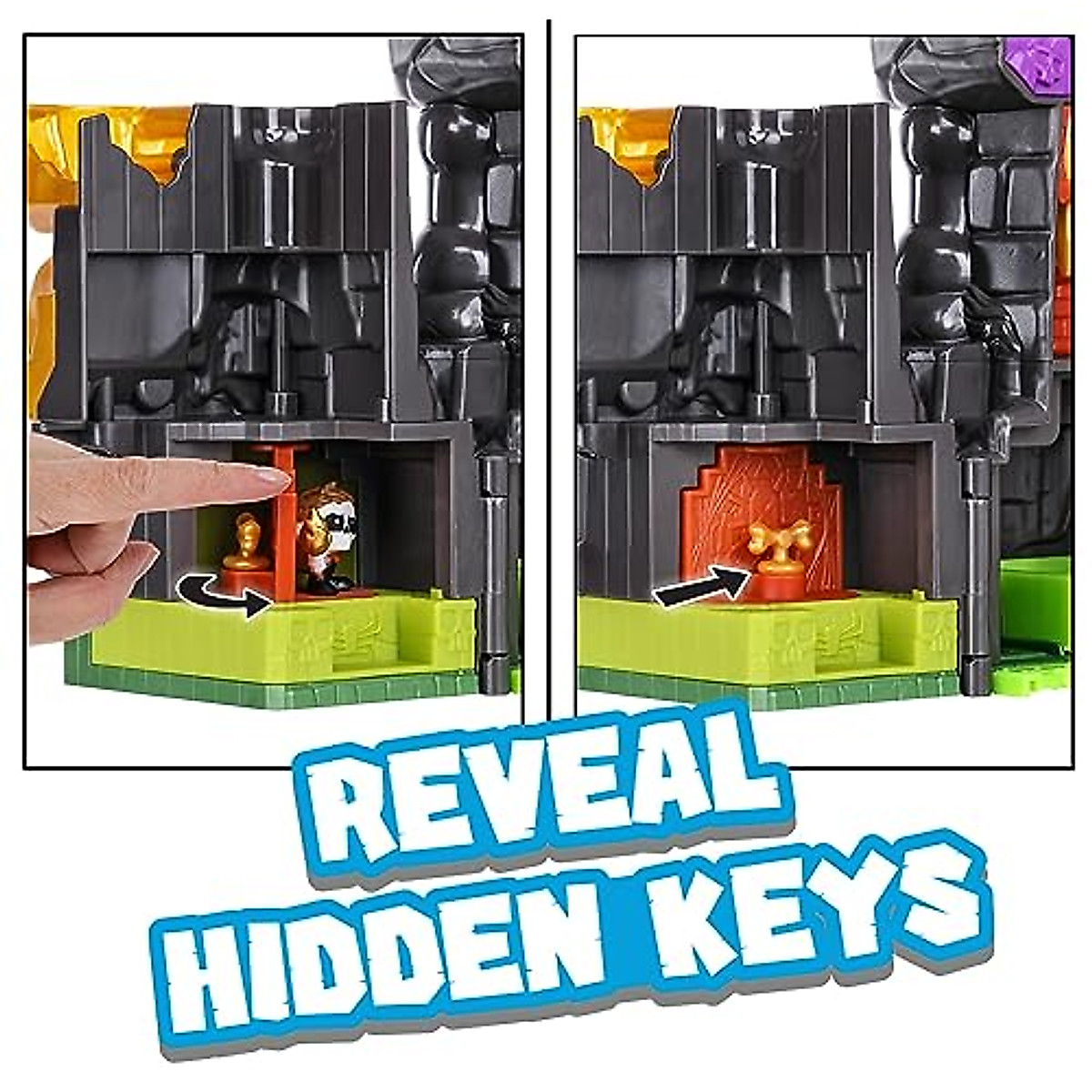 TREASURE X Lost Lands Skull Island Skull Temple Mega Playset, 40 Levels of Adventure. 4 Micro Sized Action Figs. Survive The Traps and Discover Guaranteed Real Gold Dipped Treasure