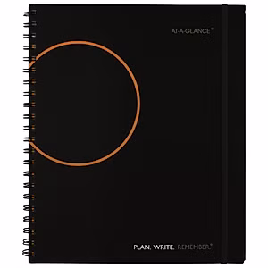 Planning Notebook by AT-A-GLANCE, Undated, 8-1/2" x 11", Large, Plan. Write. Remember., with Reference Calendars, Black (70620905)