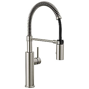 Delta Faucet Antoni Pull Down Kitchen Faucet with Pull Down Sprayer, Commercial Kitchen Sink Faucet, Faucets for Kitchen Sink, Magnetic Docking Spray Head, SpotShield Stainless 18803-SP-DST