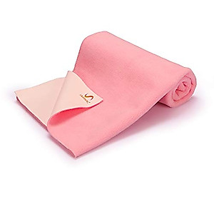 Umanac Baby Waterproof Crib Sheet | Coral, Medium (27.5 in x 39 in) - Bed Pad, Bed Wetting Mattress Pad, Washable, Reusable Incontinence Underpad Sheet Protector for Toddler, Children and Adult