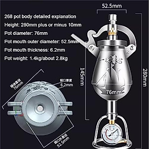 Hand Popcorn Maker, Mini Popcorn Popper 304 Stainless Steel Pellet Amplifier Hot Air Popcorn Machine Chinese Traditional Old-Fashioned Pop Corn Machine, for Home Party