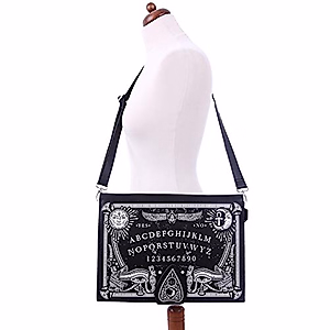 RE Style Gothic Ouija Board Occult Spirit Board Handbag, Black