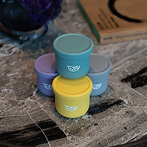 Tootzy Premium Small Silicone Container 8.5 oz. - Microwave, Dishwasher Safe, Reusable & BPA-Free Fruit Container, Perfect for Outdoors, Office,Eco-Friendly, Set of 4