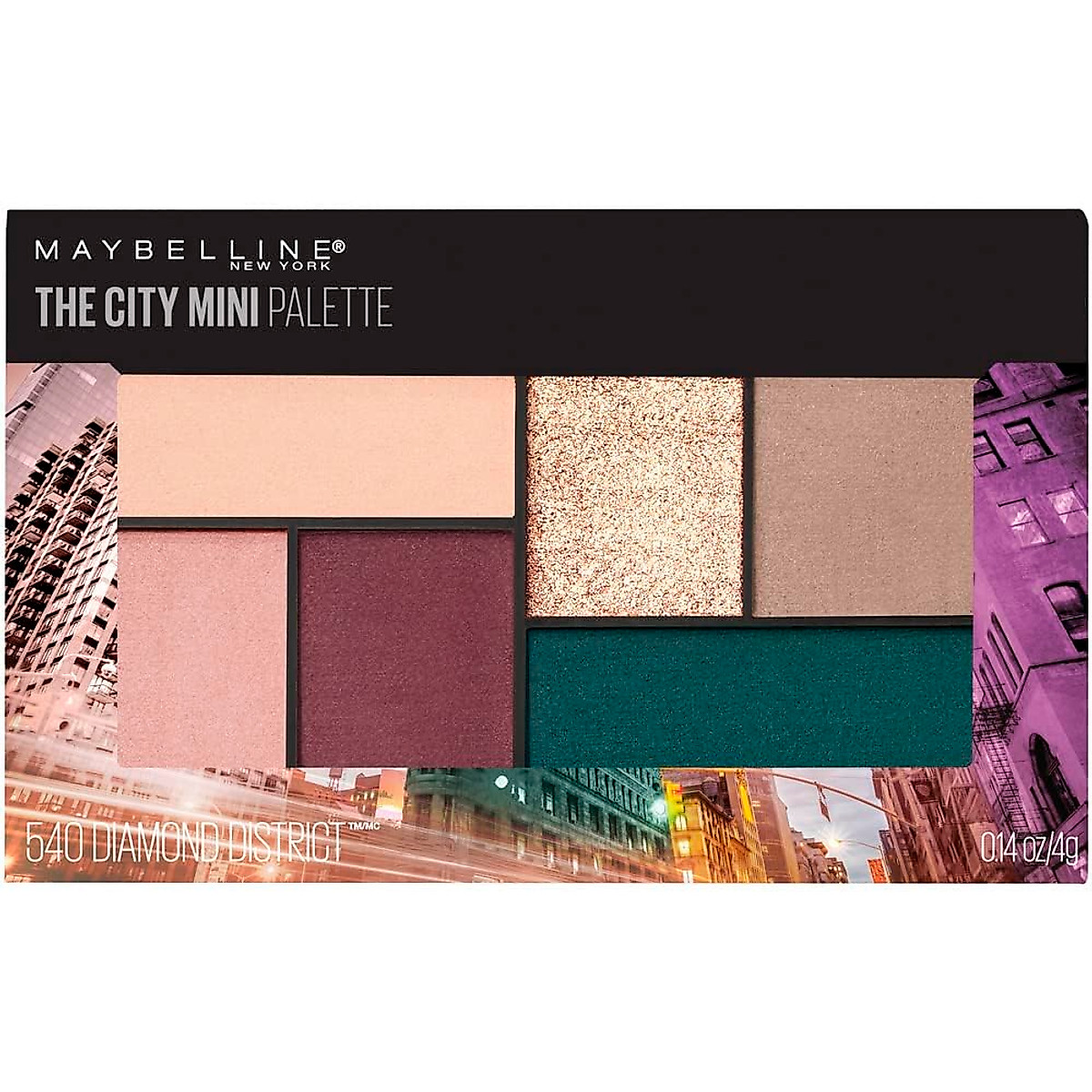 Maybelline New York The City Mini Eyeshadow Palette Makeup, Diamond District, 0.14 Oz