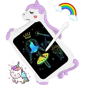 CHEERFUN LCD Writing Tablet for Kids Toys 10'' Toddler Unicorns Toys Gifts for Girls Age 3-8 Erasable Doodle Board Mess Free Drawing Pad Birthday Gift Ideas Christmas Stockings Easter Basket Stuffers