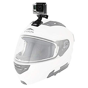 AxPower Motorcycle Helmet Chin Mount Kits for GoPro Hero 4 5 6 7 8 Black/Session, AKASO/Campark/YI Action Camera, with Adhesive Pads and J Hook Mount